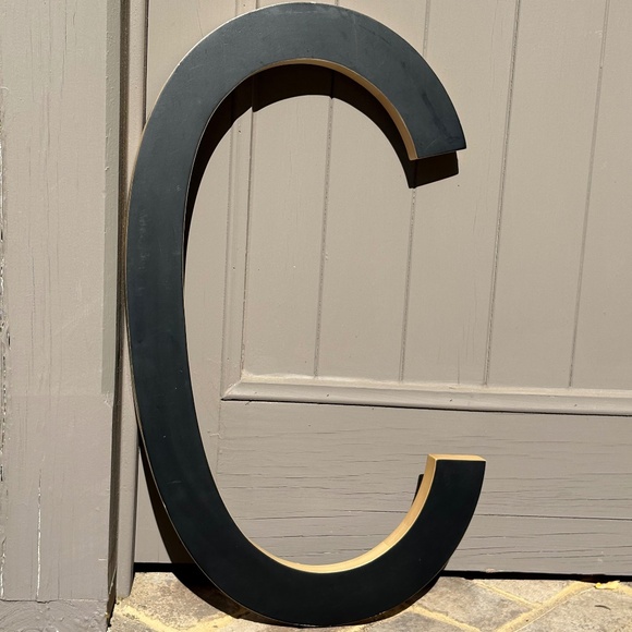 None | Wall Decor | Letter C Black Wood Wall Art Decor | Poshmark
